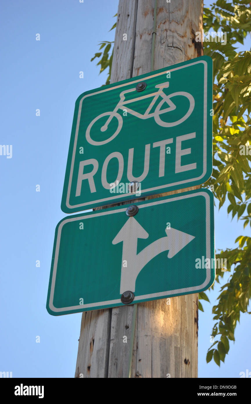 Canadian road signs for motorists and cyclists Stock Photo - Alamy