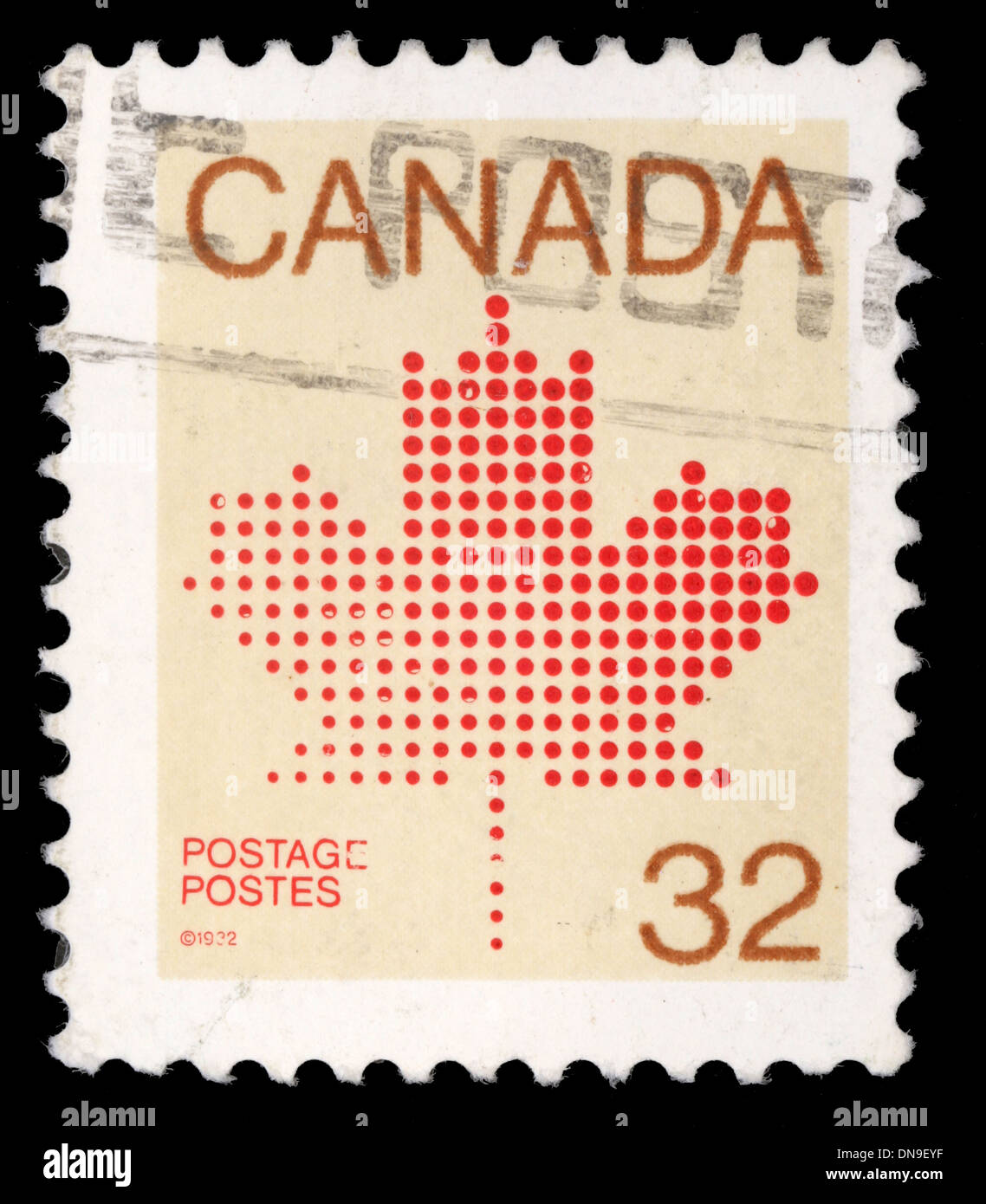 CANADA - CIRCA 1982: A stamp printed in Canada shows maple leaf, a ...