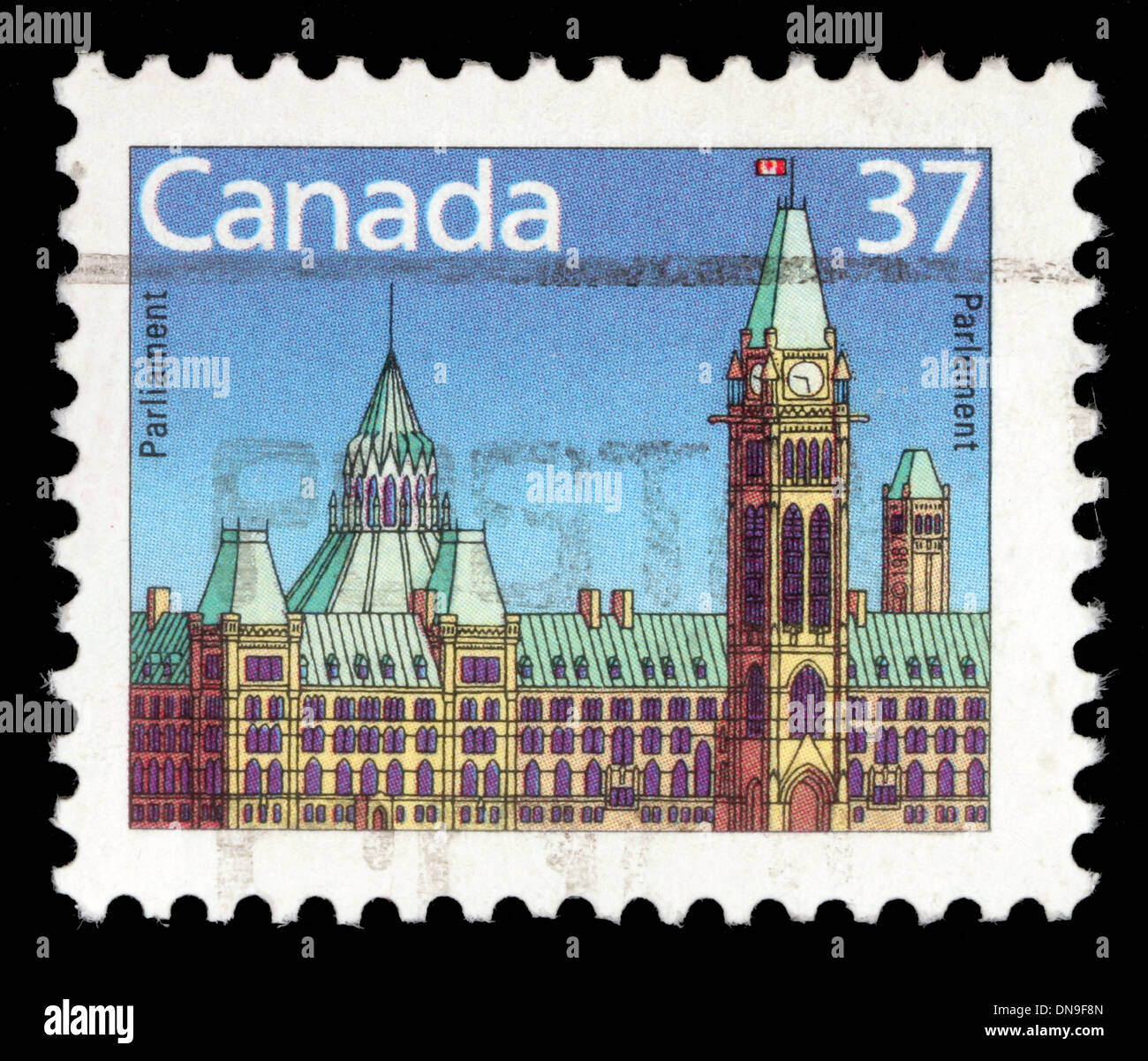 CANADA - CIRCA 1985: A stamp printed in Canada shows a Parliament ...