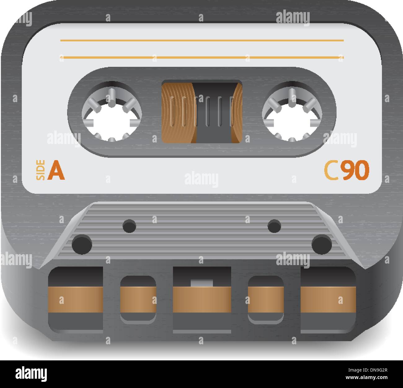 Cassette tape icon white Stock Vector Images - Alamy