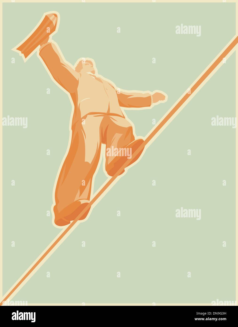 Circus tightrope walker illustration hi-res stock photography and ...