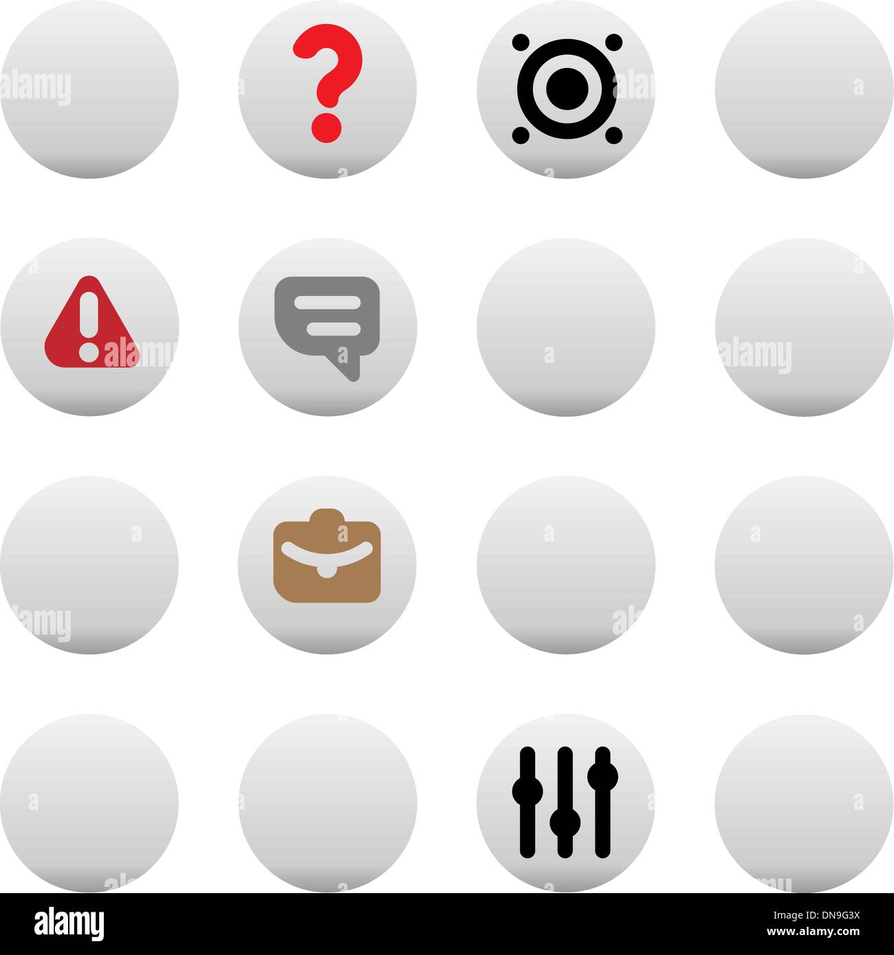 Interface buttons vector vectors Cut Out Stock Images & Pictures - Alamy