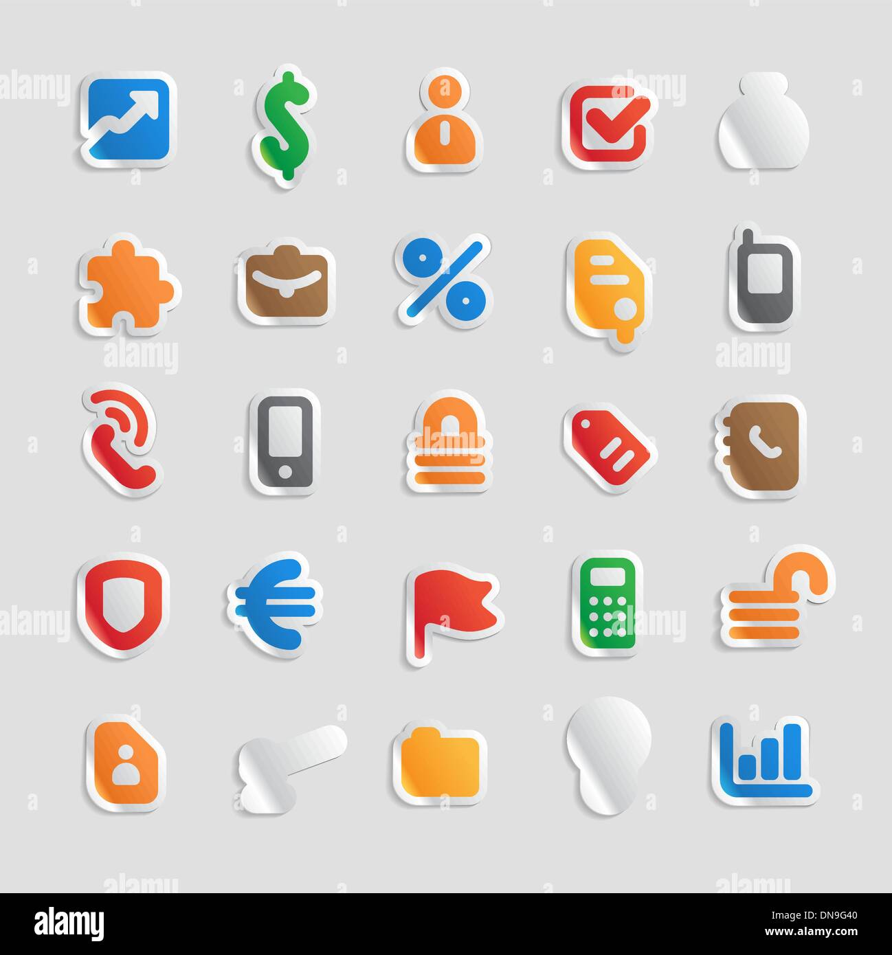 Sticker icons for business Stock Vector Image & Art - Alamy