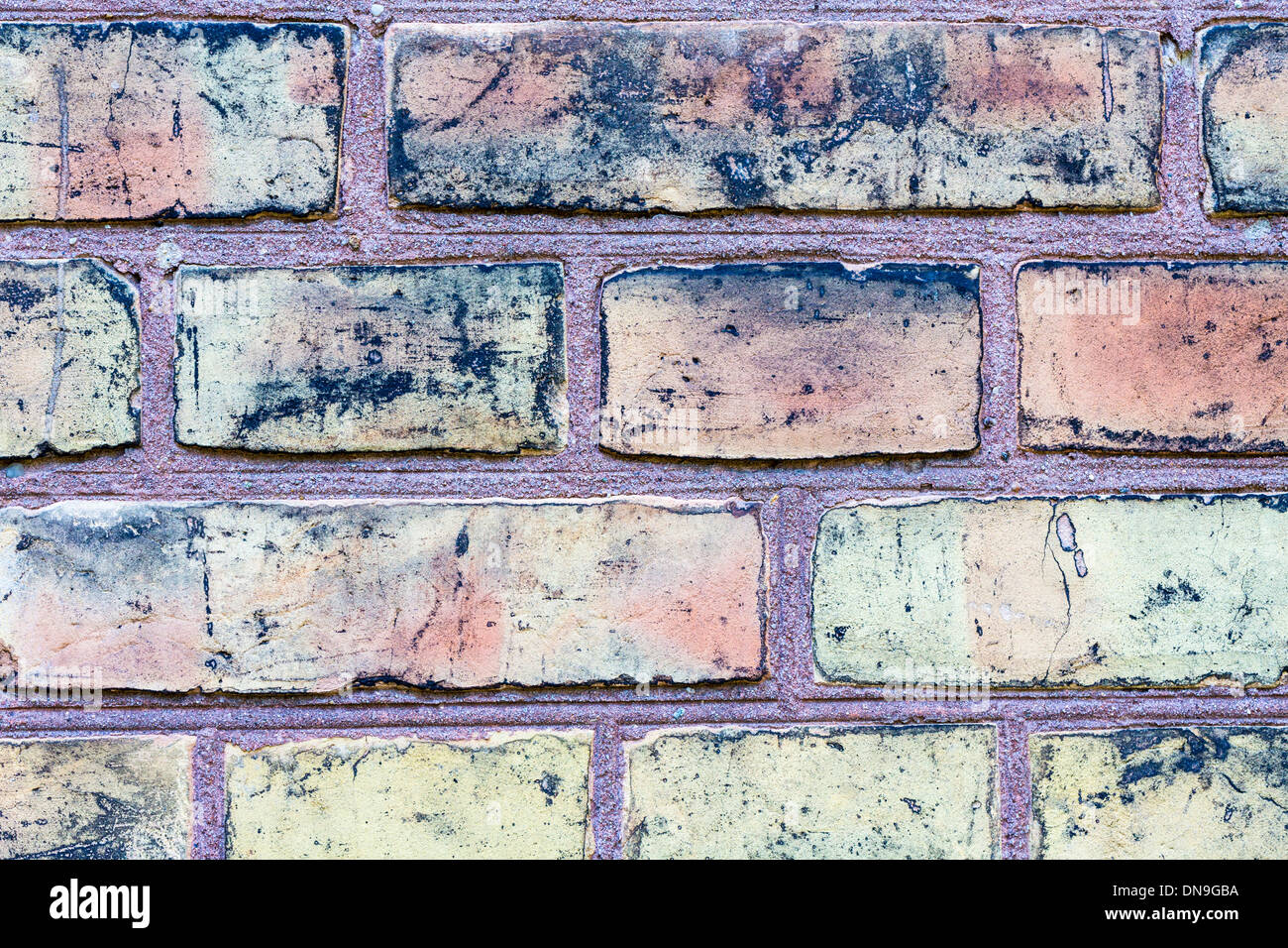 vintage colored brick wall pattern background Stock Photo - Alamy
