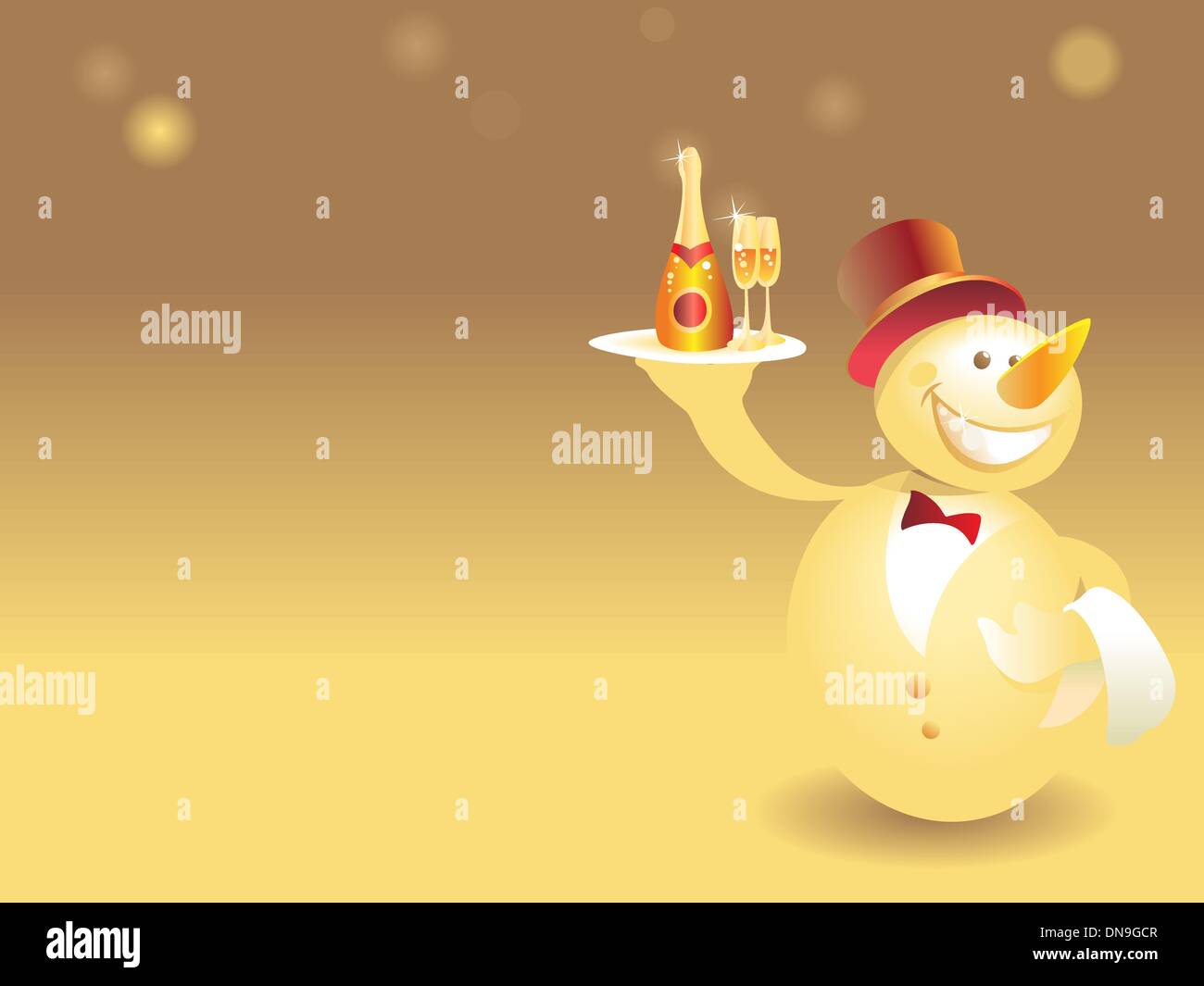 Snowman on gold hi-res stock photography and images - Alamy