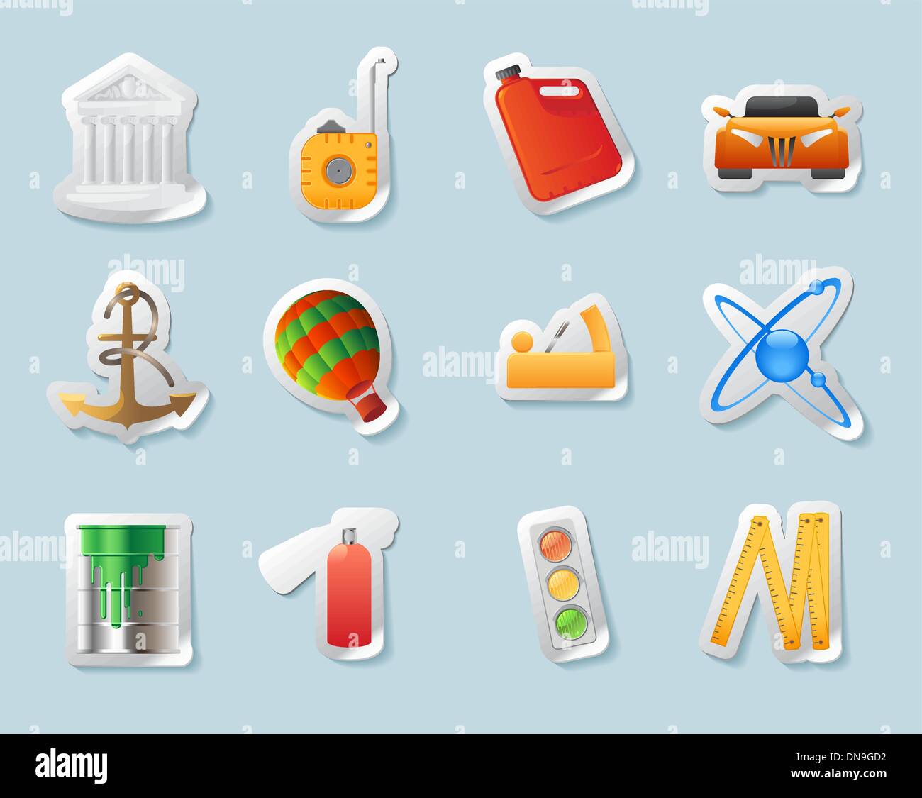 Sticker icons for industry Stock Vector Image & Art - Alamy