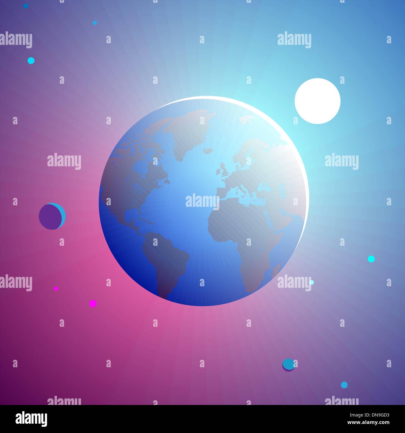 World space sunrise Stock Vector Images - Alamy
