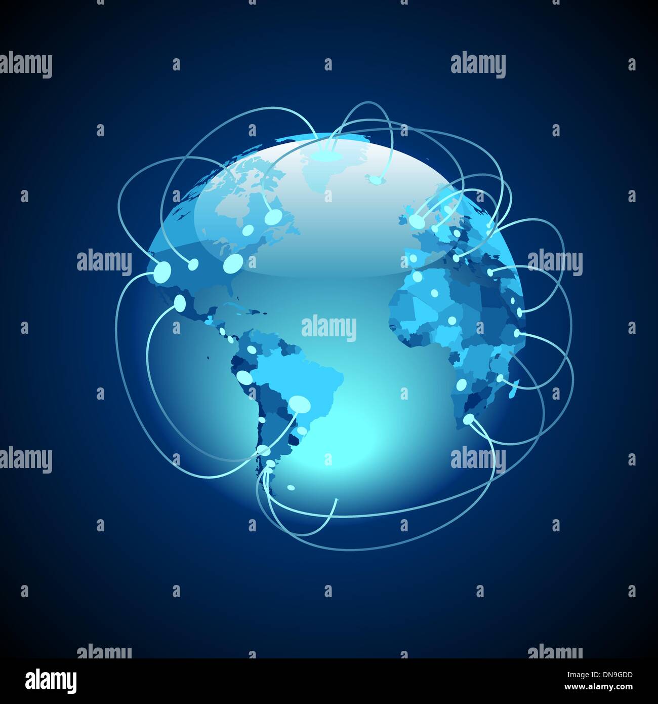 Global travel connections Stock Vector Images - Alamy