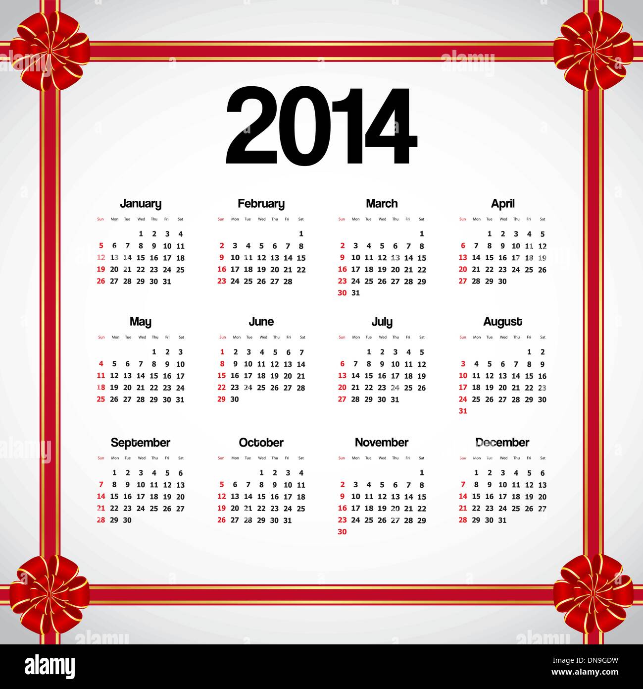 Decorated calendar Stock Vector Images - Alamy