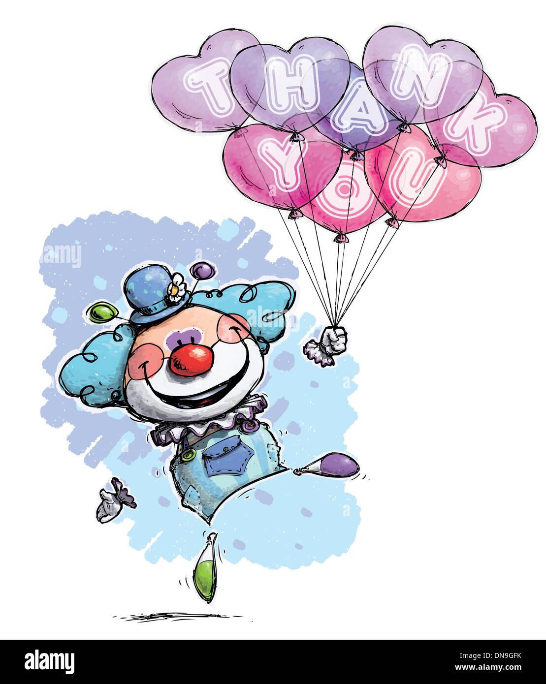 Circus clown balloon boy Stock Vector Images - Alamy