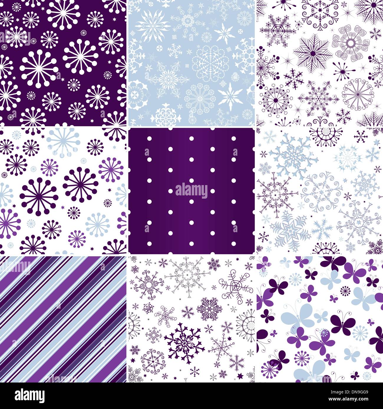 Collection seamless christmas patterns Stock Vector Image & Art - Alamy