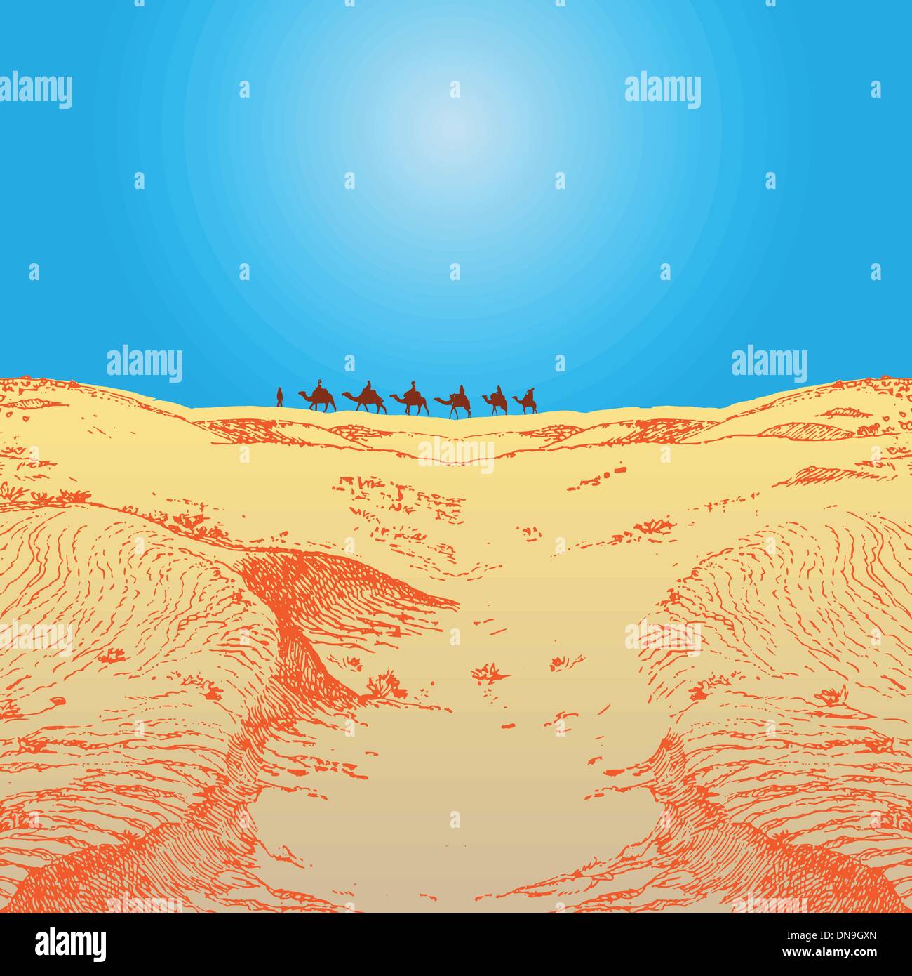 Moroccan caravan Stock Vector Images - Alamy