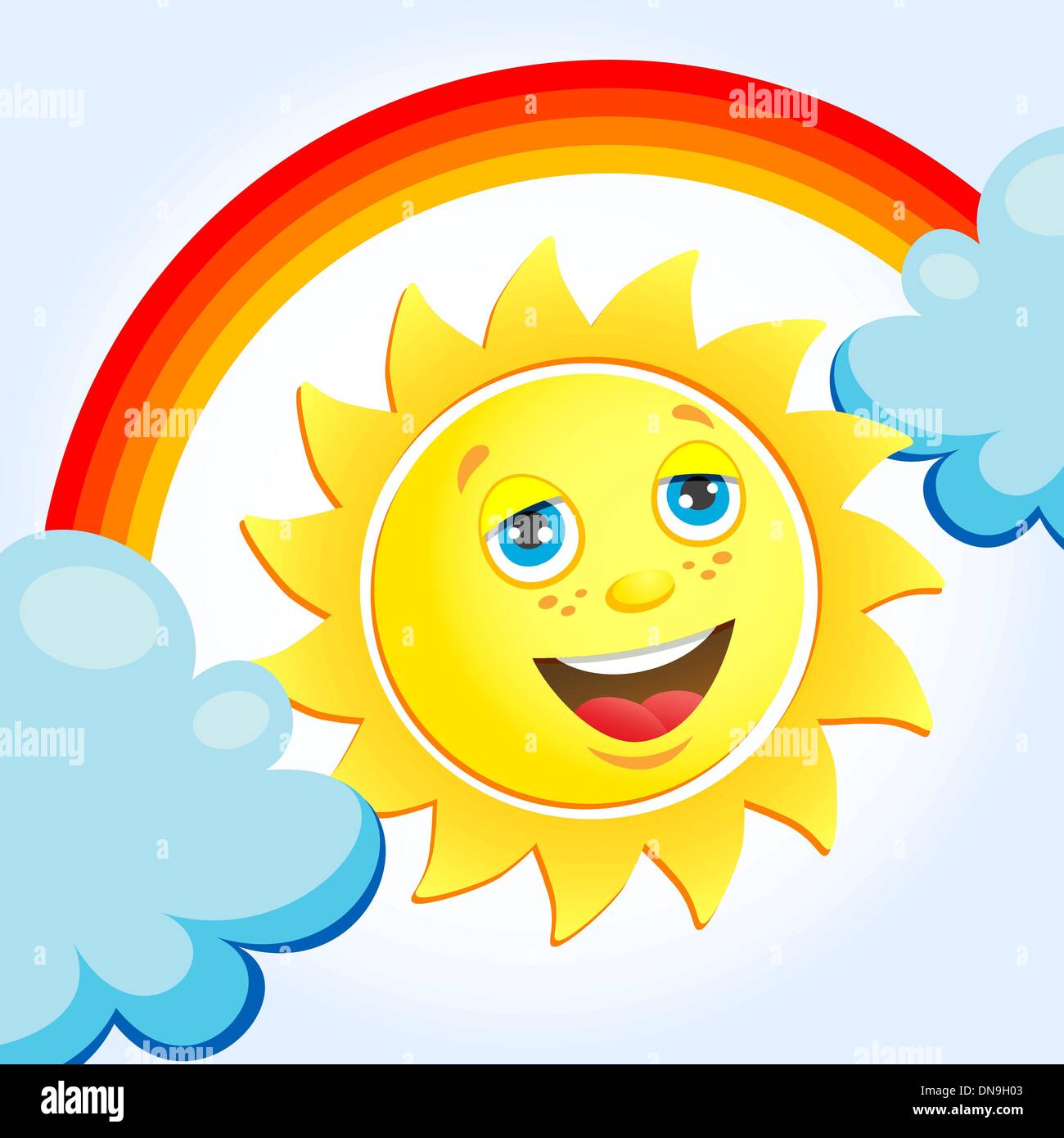 Shining sun in sky Stock Vector Image & Art - Alamy