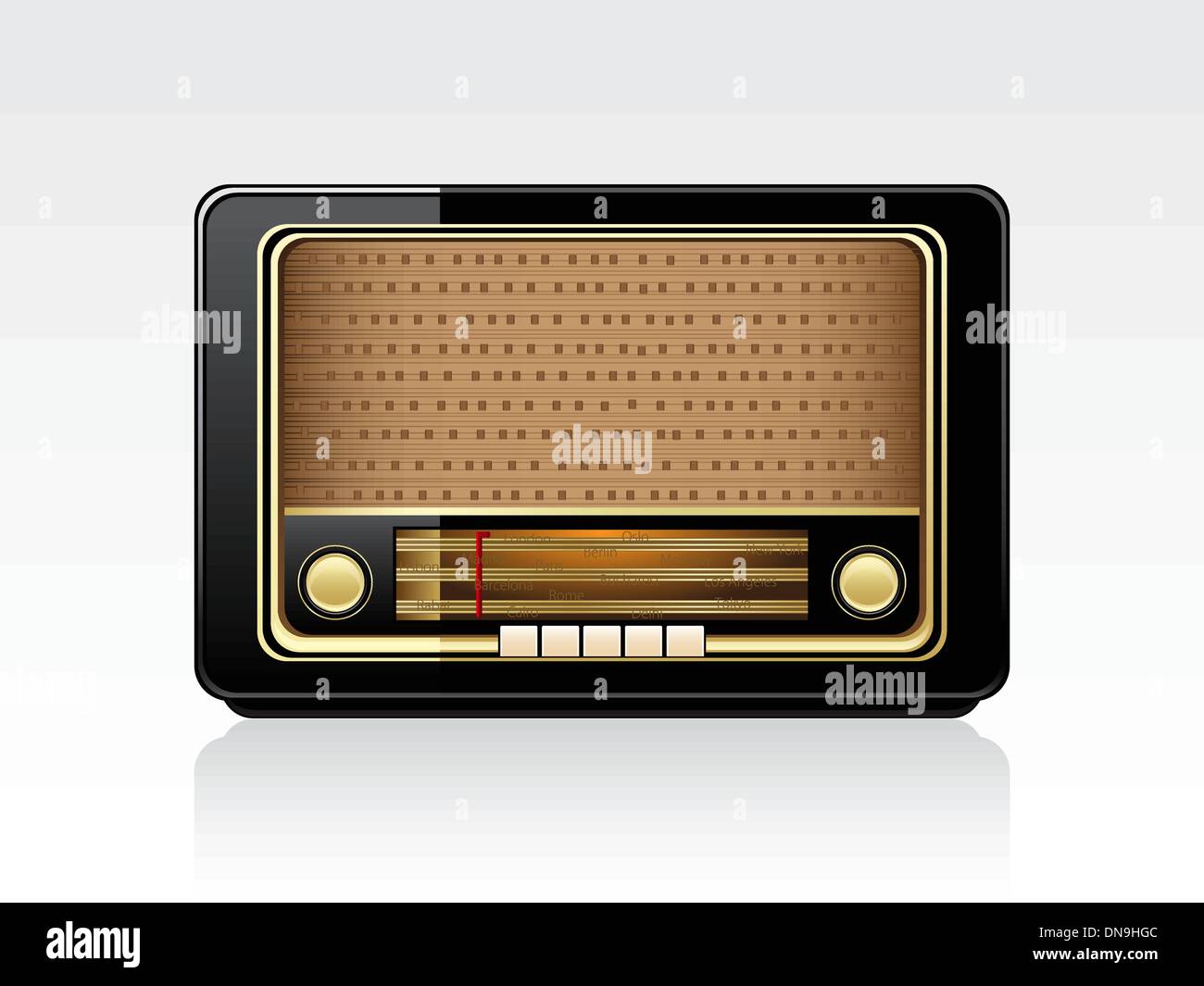 Vintage radio vector vectors Stock Vector Images - Alamy