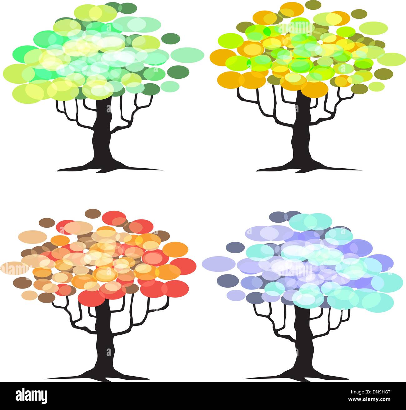 Four seasons tree Stock Vector Images - Alamy