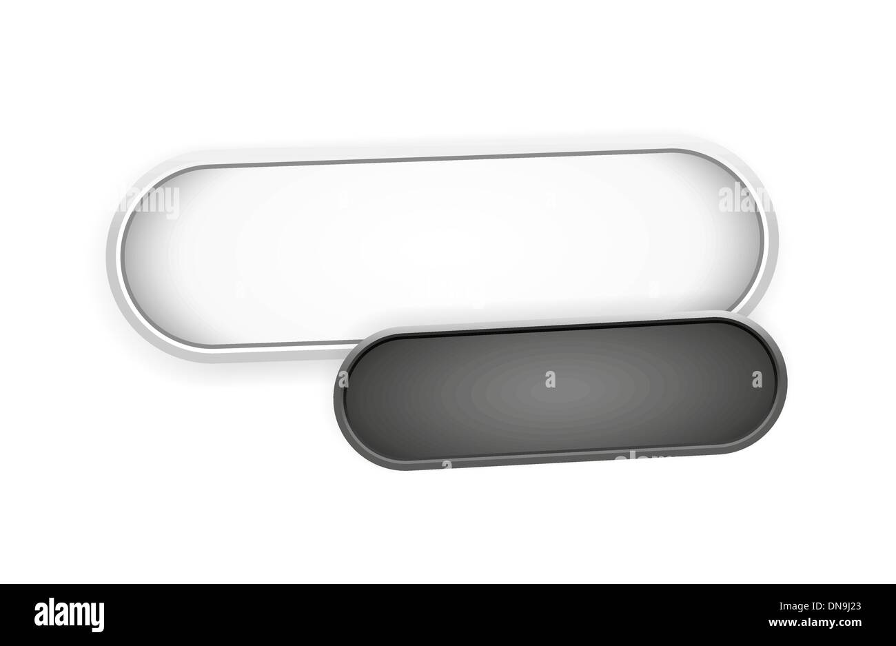 The set of two oval buttons Stock Vector Image & Art - Alamy