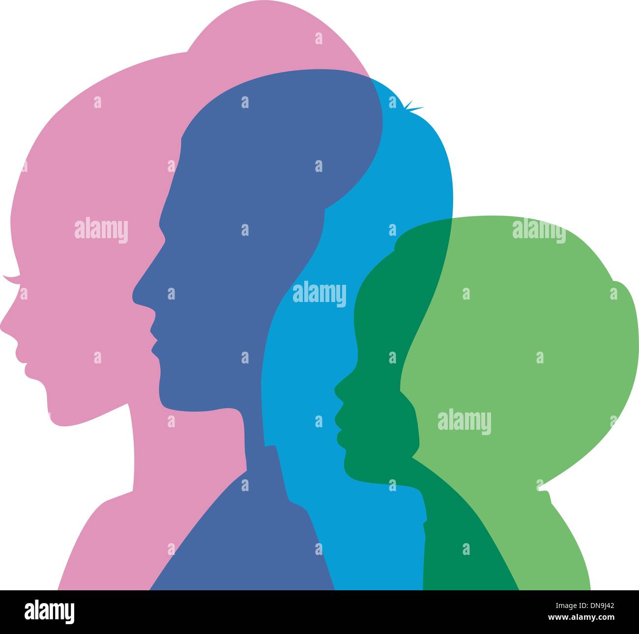 Family icons head Stock Vector Image & Art - Alamy