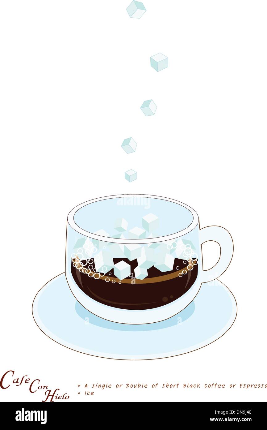 Ice cold coffee glass Stock Vector Images - Alamy