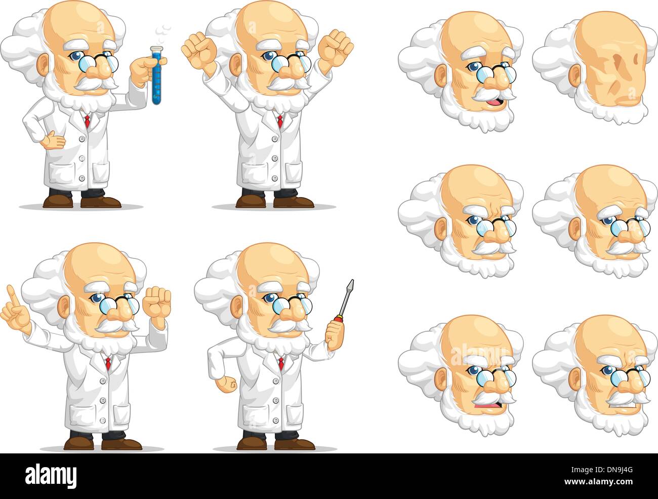 Cartoon happy scientist hi-res stock photography and images - Alamy