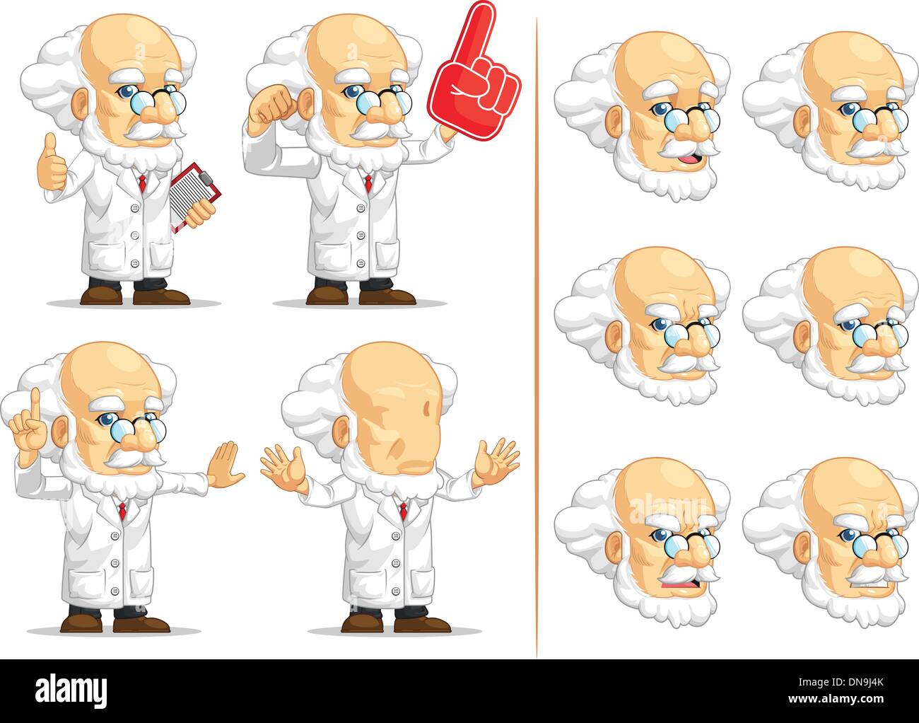 Scientist or Professor Customizable Mascot 4 Stock Vector Image & Art ...