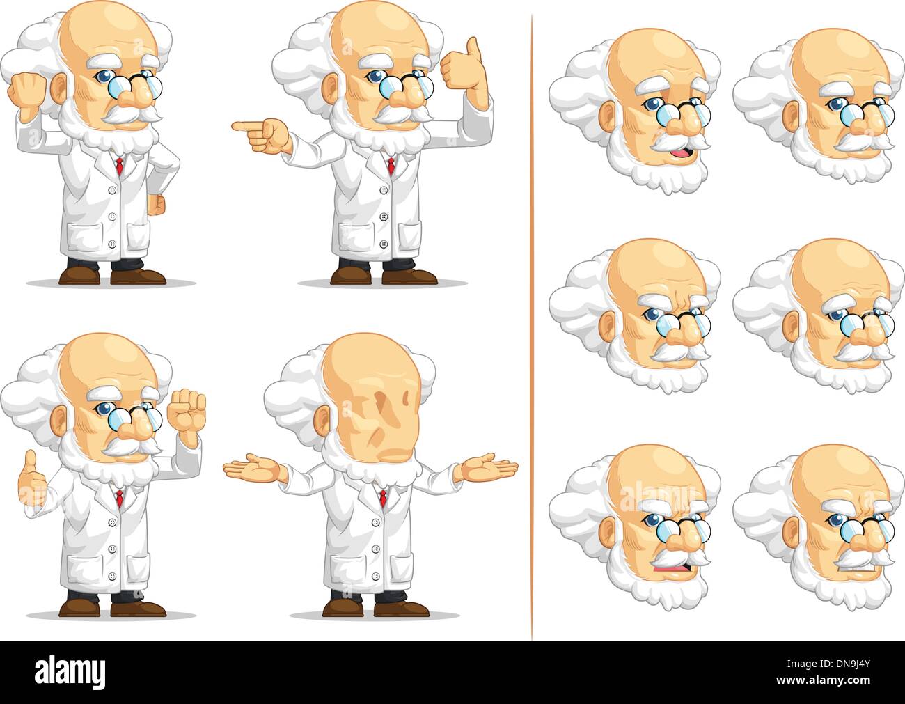 Illustration cute scientist cartoon character hi-res stock photography ...