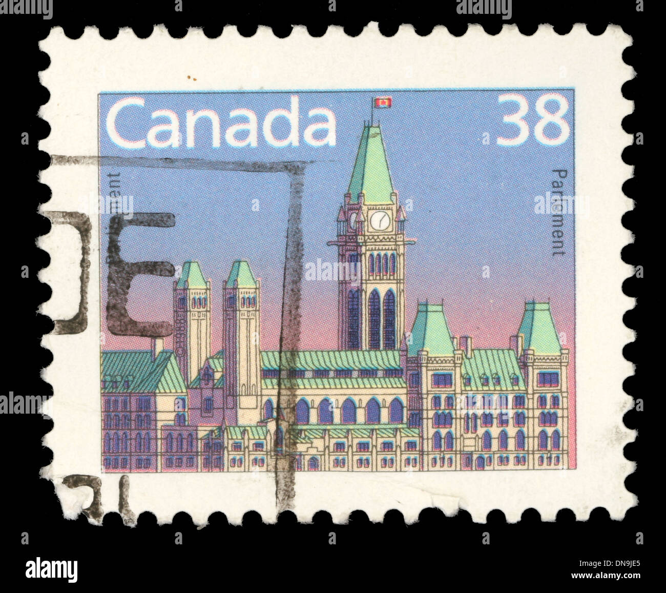 CANADA - CIRCA 1985: A stamp printed in Canada shows a Parliament ...