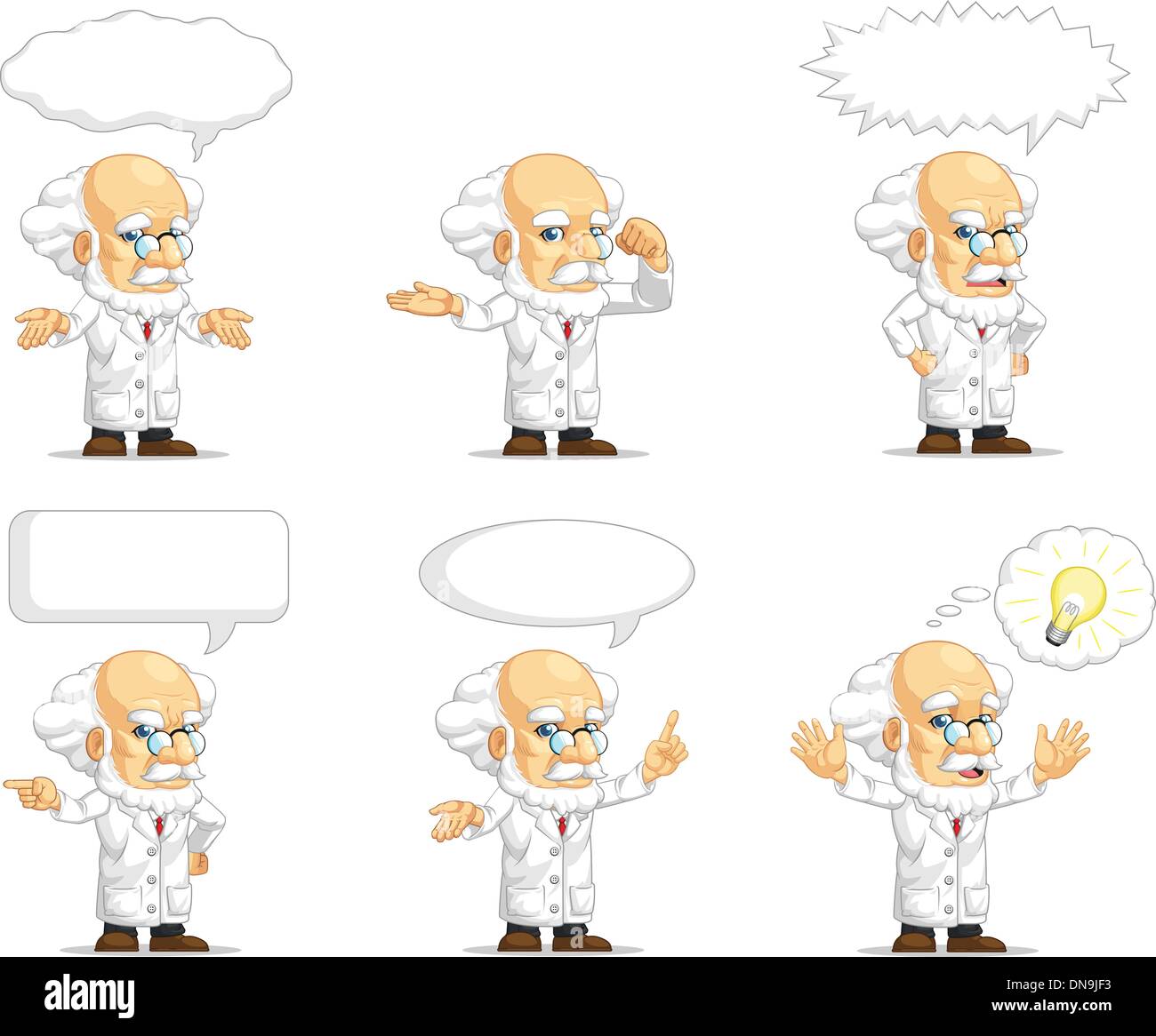 Cartoon bald man idea hi-res stock photography and images - Alamy