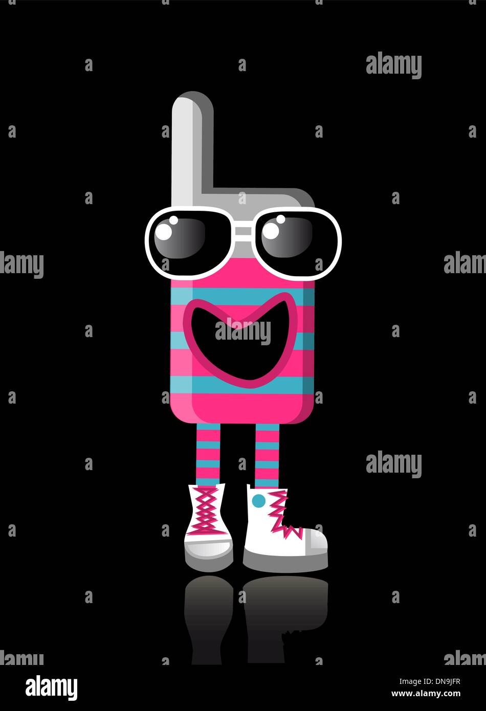 Cell phone character mascot Stock Vector Images - Alamy