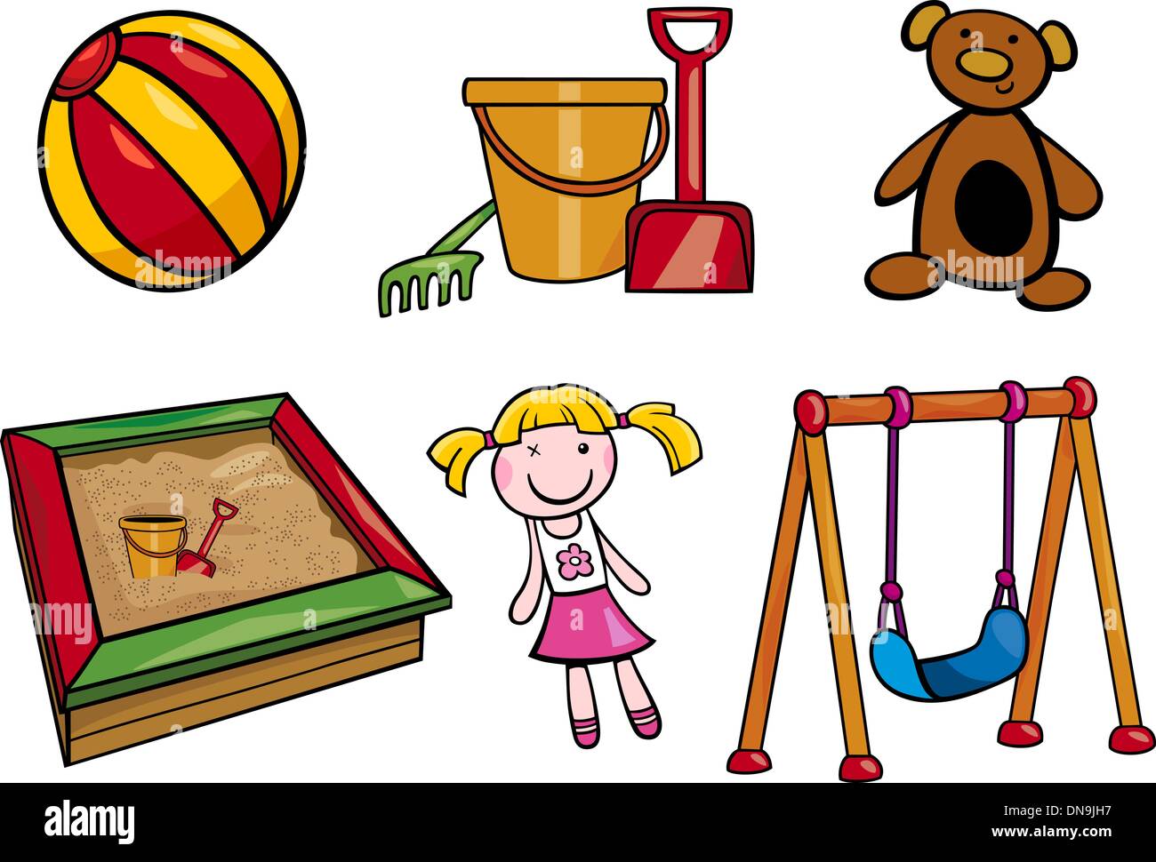 toys objects cartoon illustration set Stock Vector Image & Art - Alamy