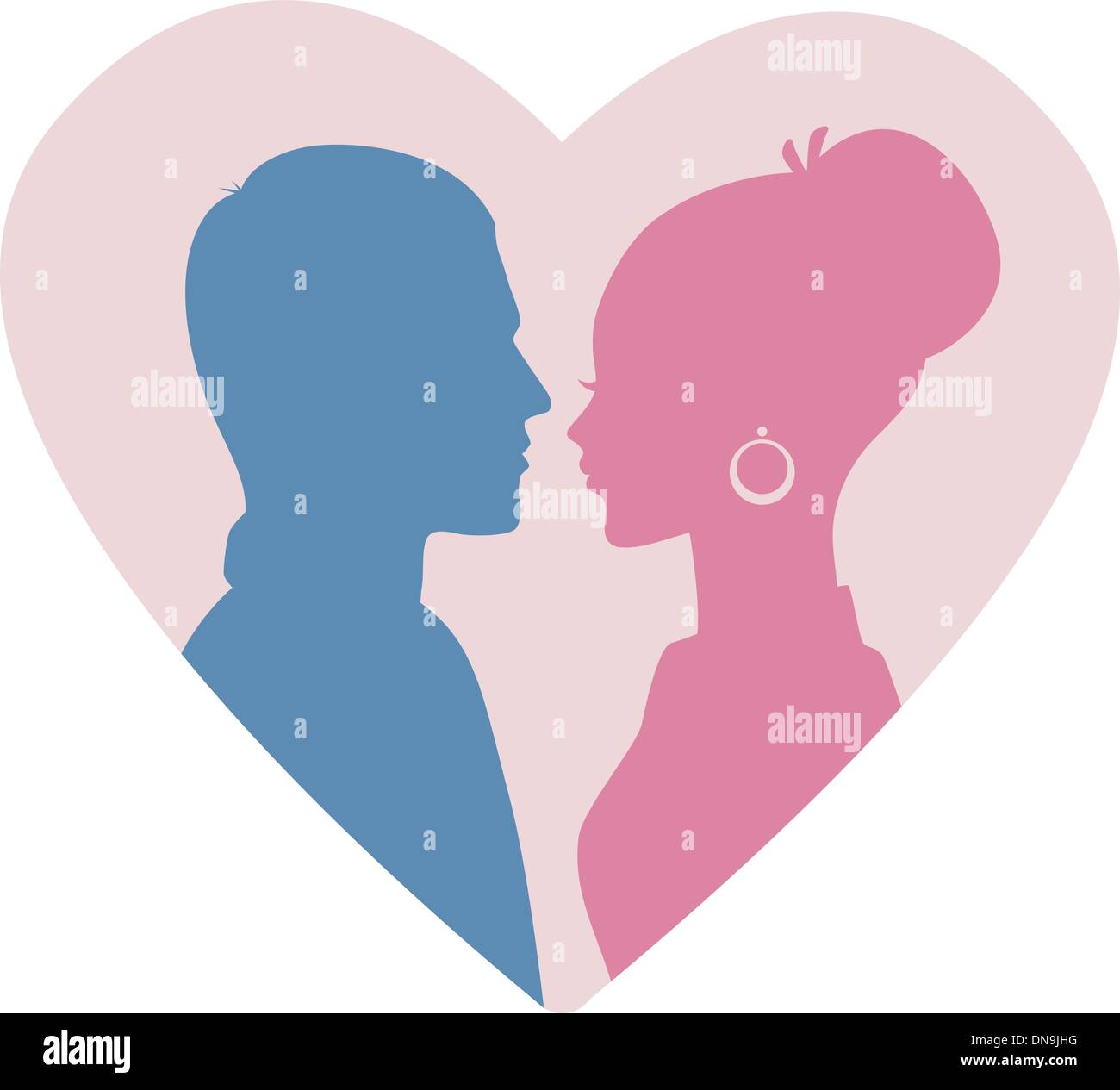 Man woman together drawing Stock Vector Images - Alamy