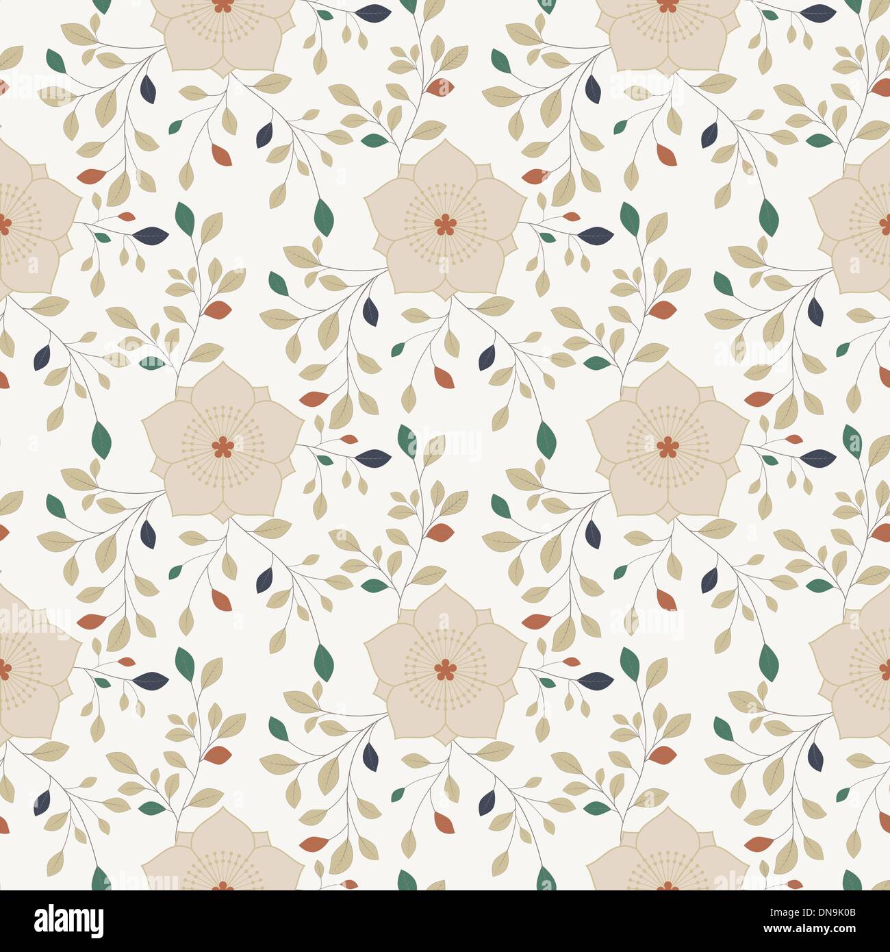 Colorful Flower Seamless Pattern Stock Vector Image & Art - Alamy