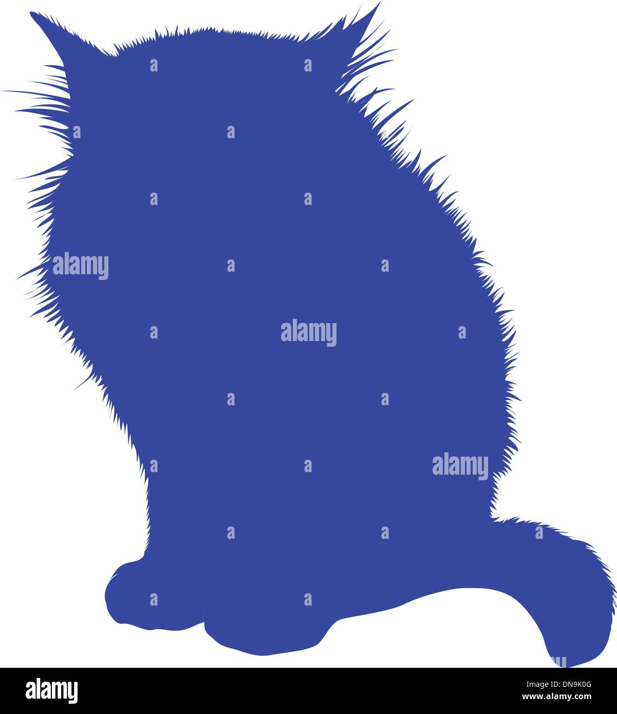 Cat blue background Stock Vector Images - Alamy