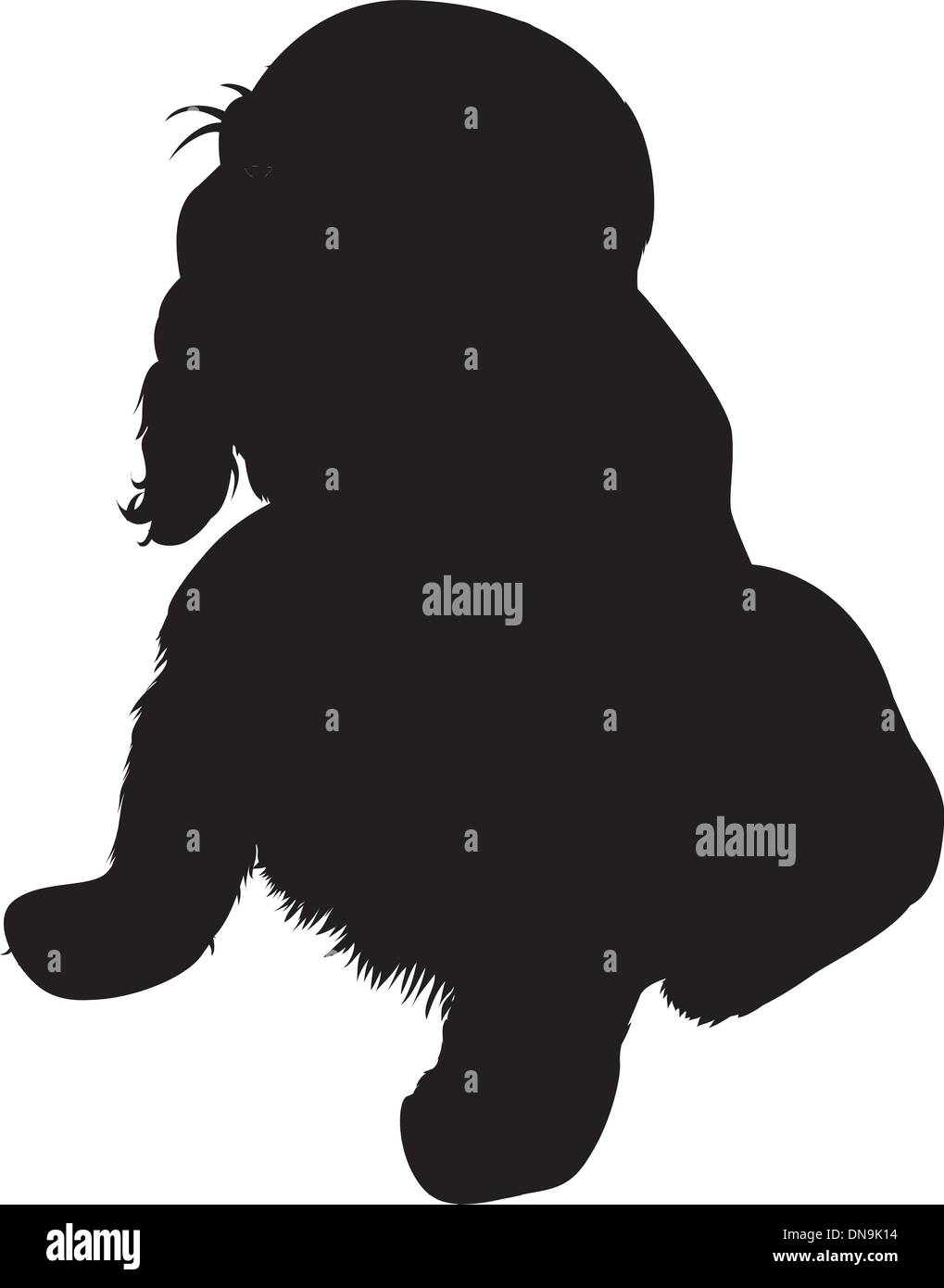 Happy dog silhouette hi-res stock photography and images - Alamy