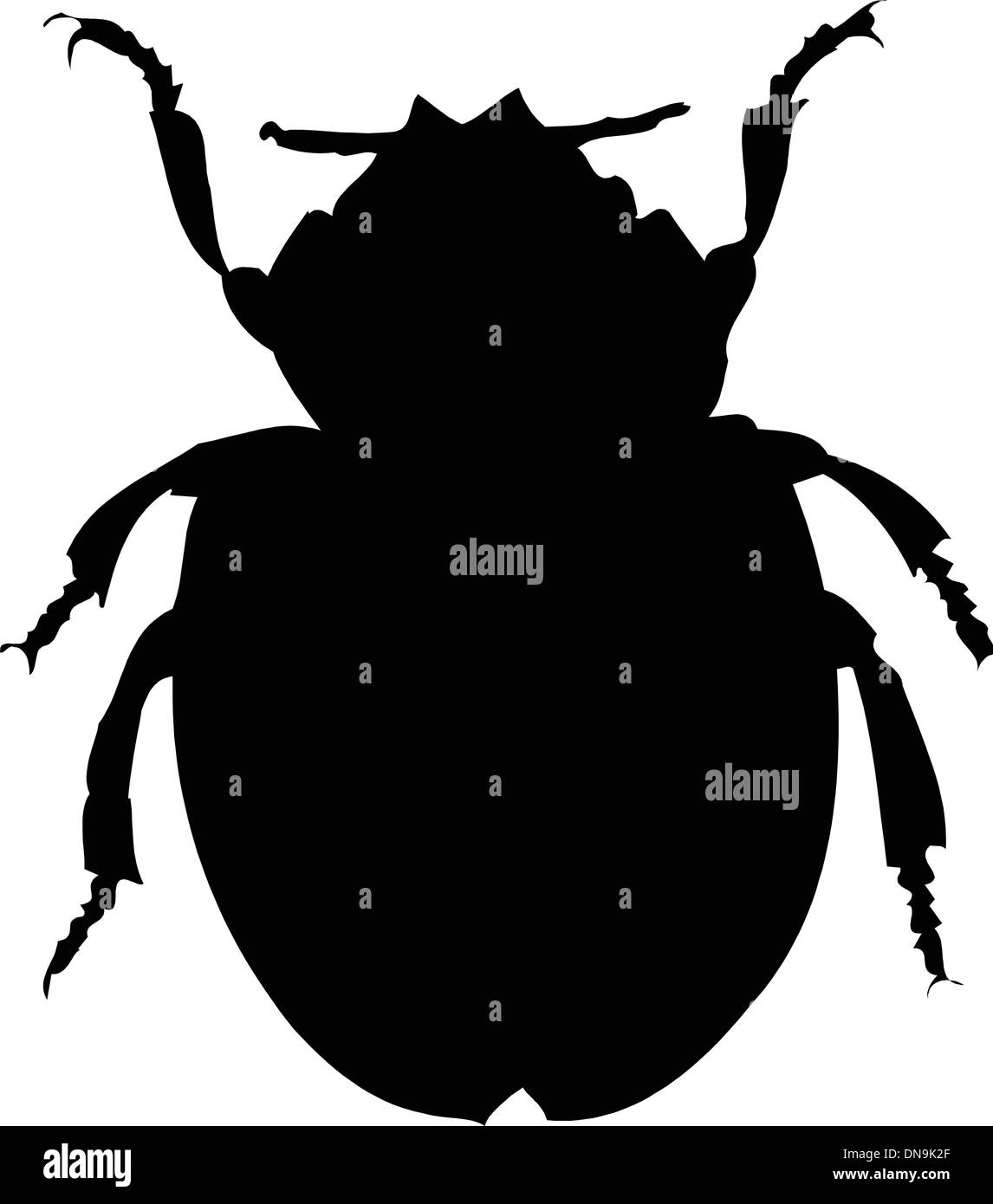 bug silhouette on white background, vector illustration Stock Vector ...