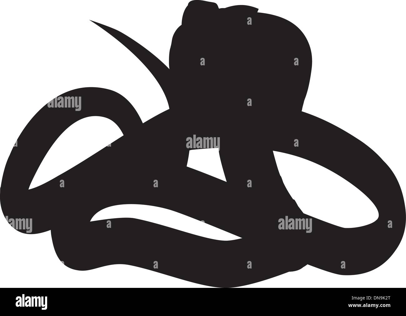 Vector. Black silhouette snake Stock Vector Image & Art - Alamy