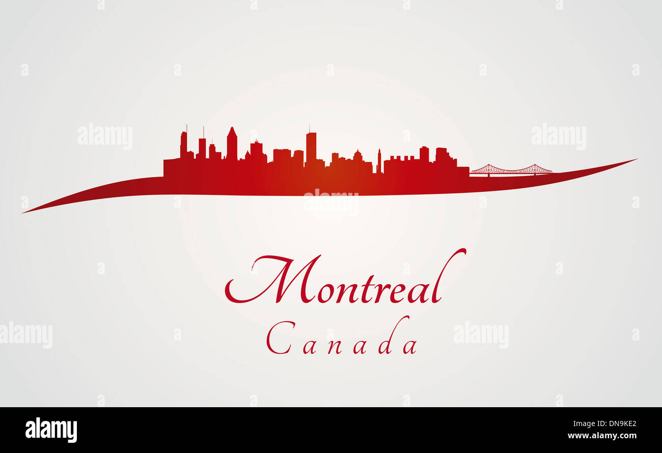 Montreal silhouette skyline canada hi-res stock photography and images ...