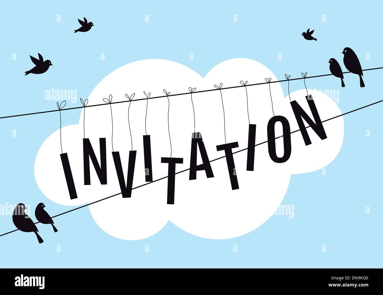 Bird on sky white Stock Vector Images - Alamy