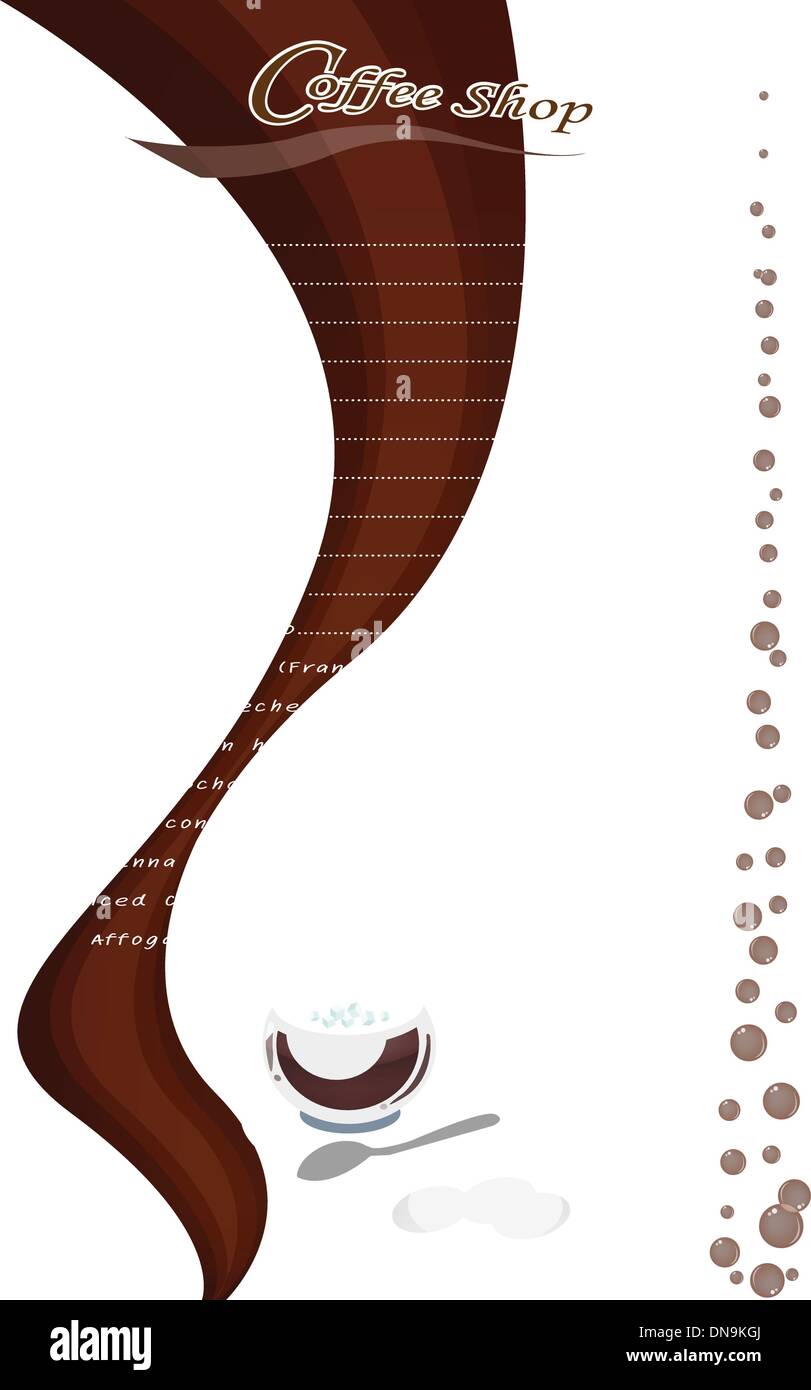 Coffee menu on black Stock Vector Images - Alamy