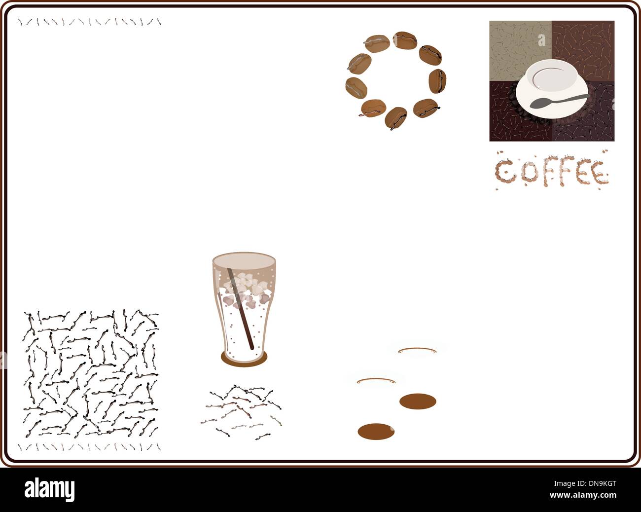 Coffee brochure roasted coffee bean Stock Vector Images - Alamy