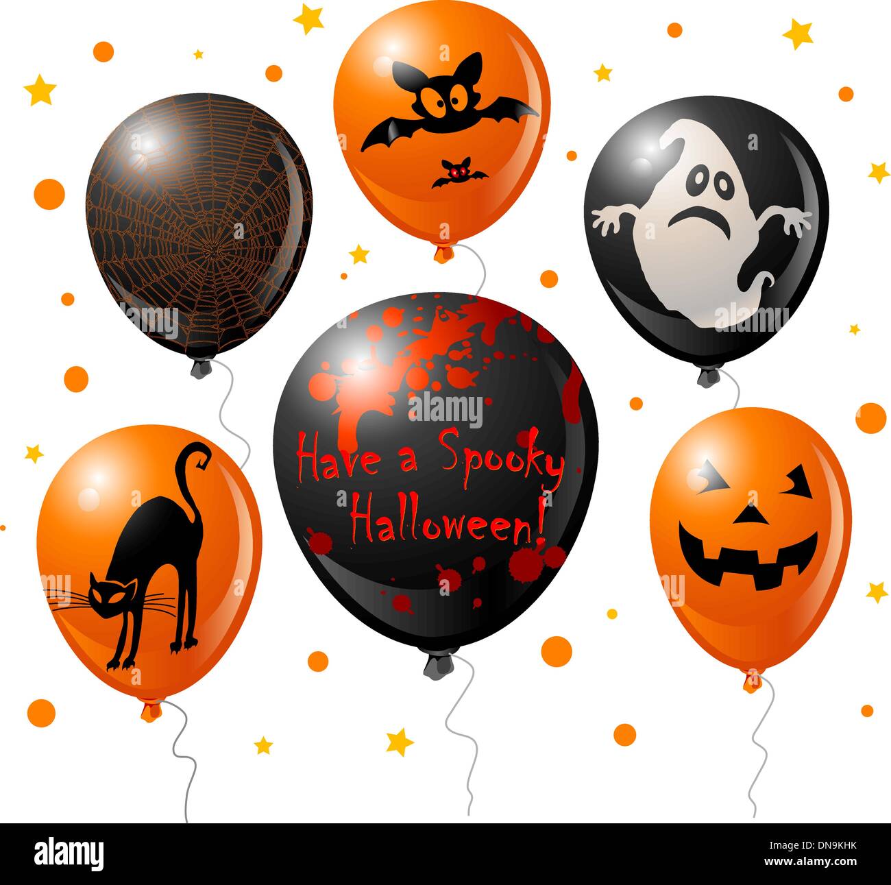 Set halloween black spider Stock Vector Images - Alamy