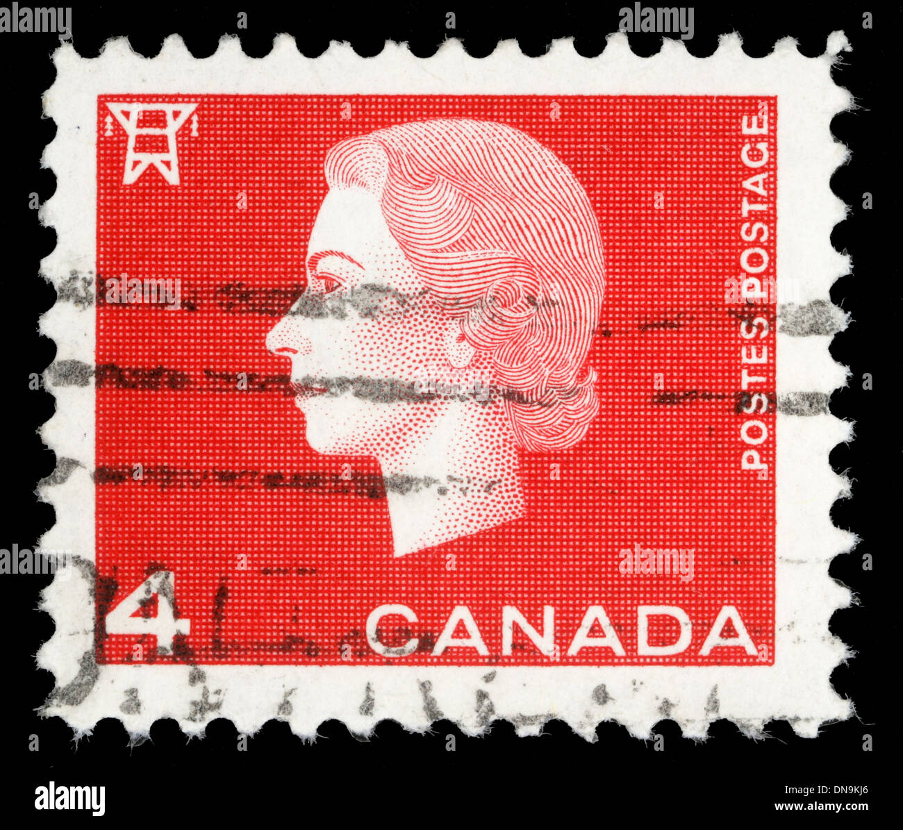 CANADA - CIRCA 1962: stamp printed by Canada, shows Queen Elizabeth II ...