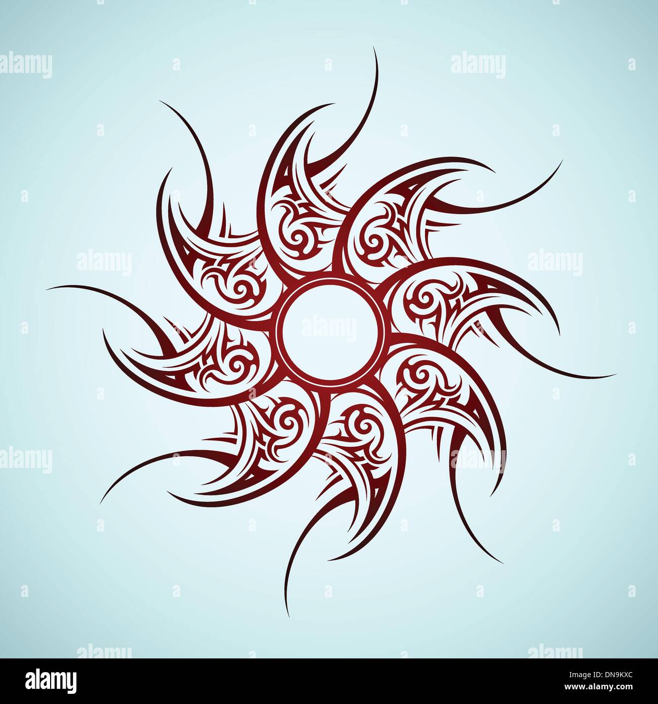 Sun flame tribal design vector hi-res stock photography and images - Alamy