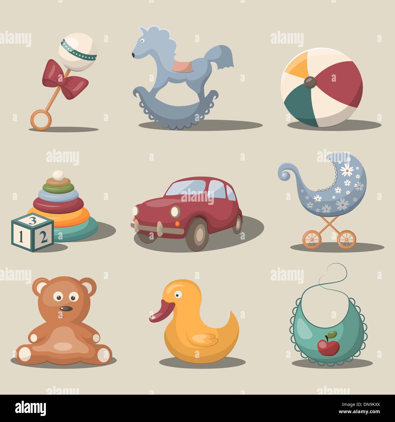 Baby set Stock Vector Images - Alamy