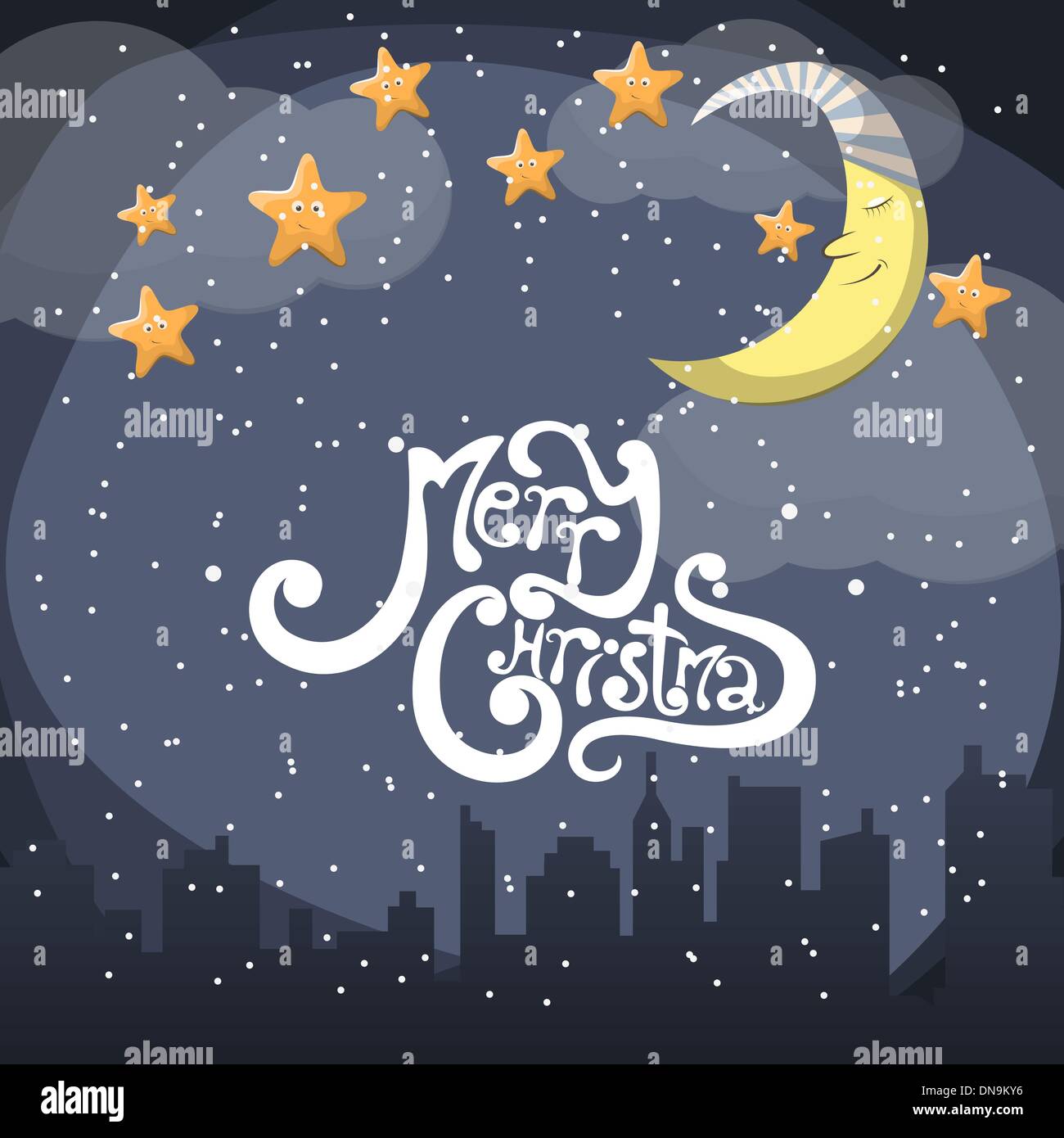 Christmas moon clipart Stock Vector Images - Alamy