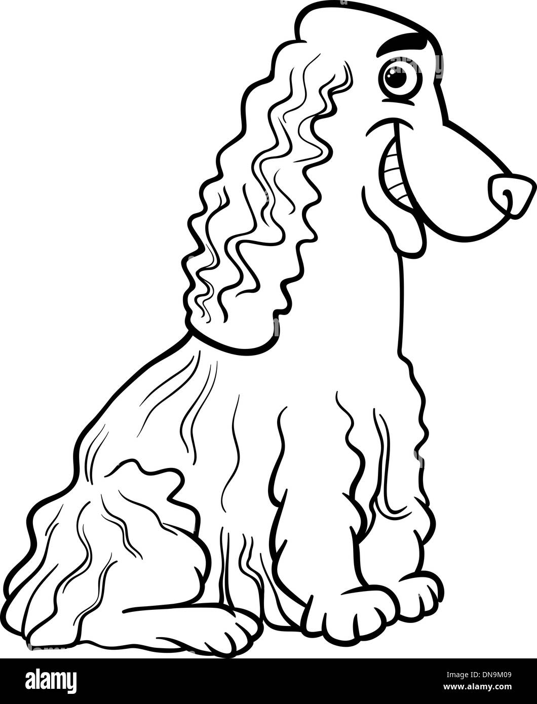 cocker spaniel cartoon for coloring book Stock Vector Image & Art - Alamy