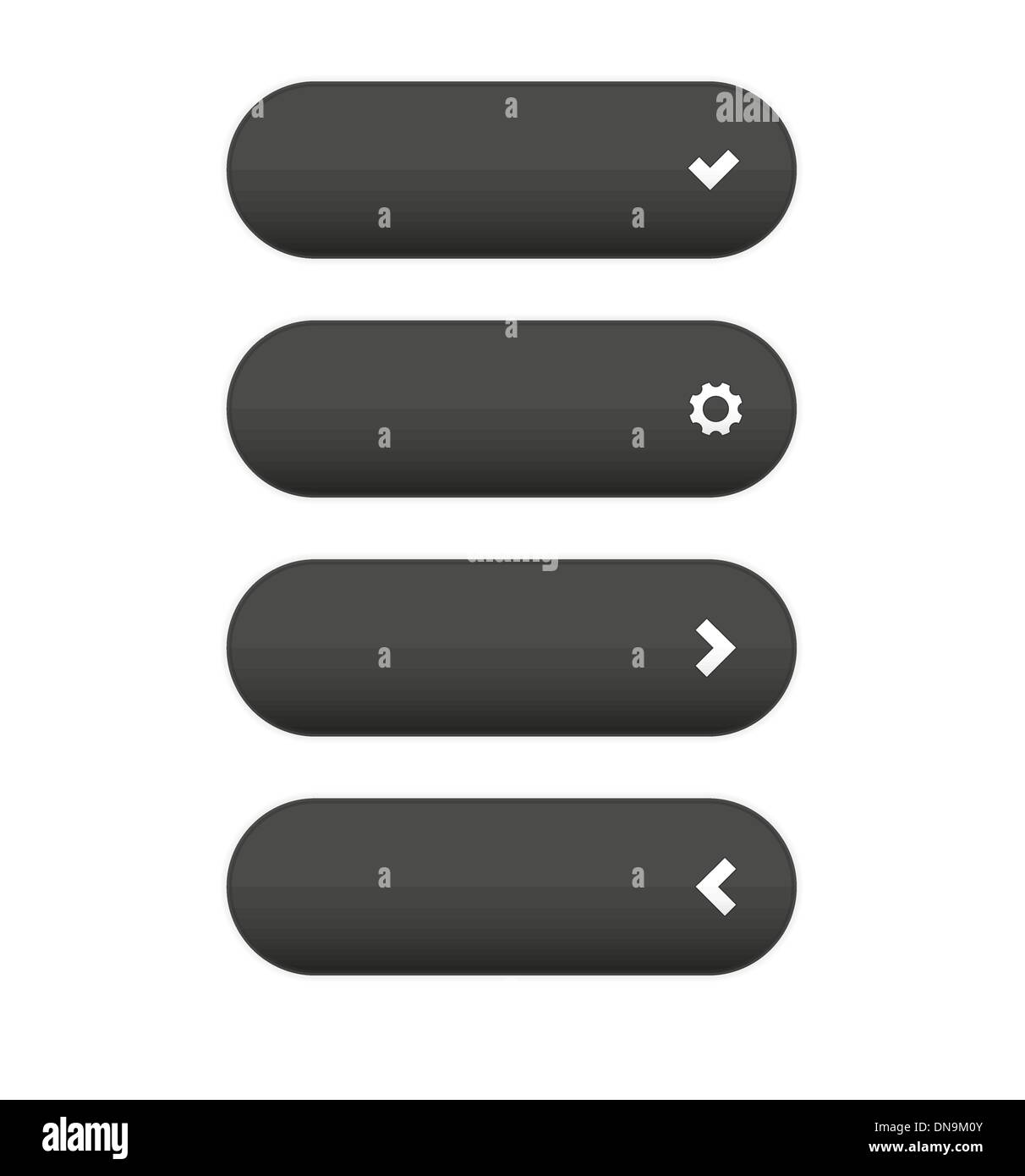 The oval dark grey buttons set Stock Vector Image & Art - Alamy