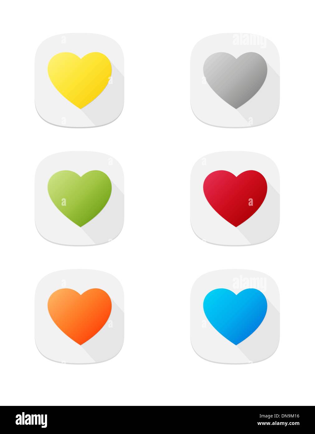 heart icon set Stock Vector Image & Art - Alamy