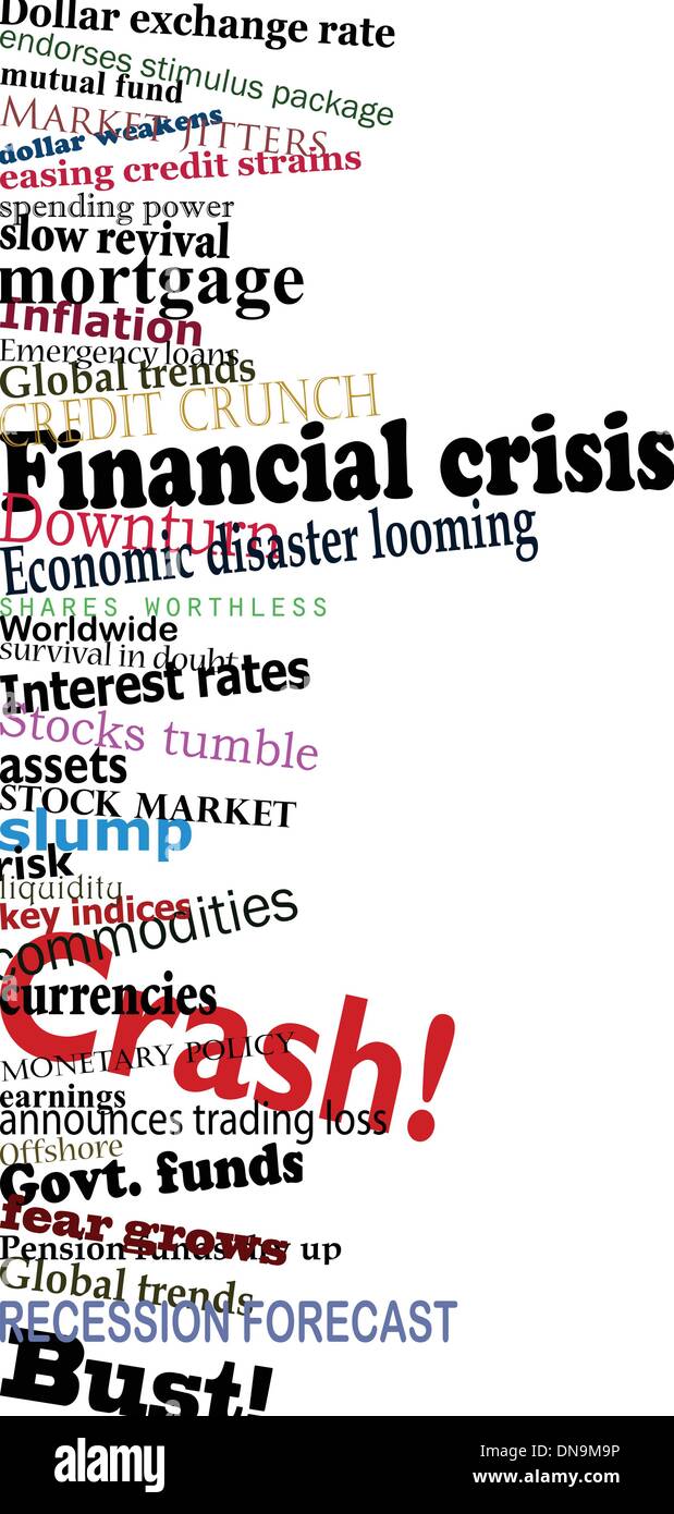 Financial crisis headlines text Stock Vector Images - Alamy