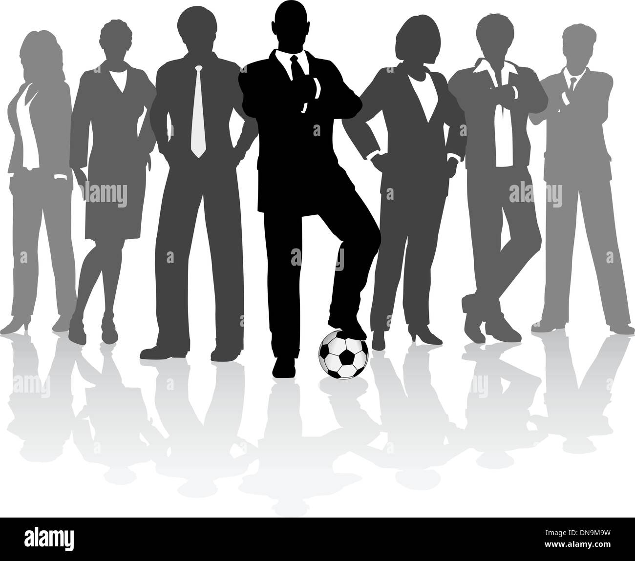 Football business team Stock Vector Image & Art - Alamy
