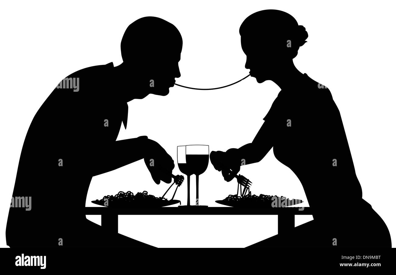 Woman spaghetti illustration hi-res stock photography and images - Alamy